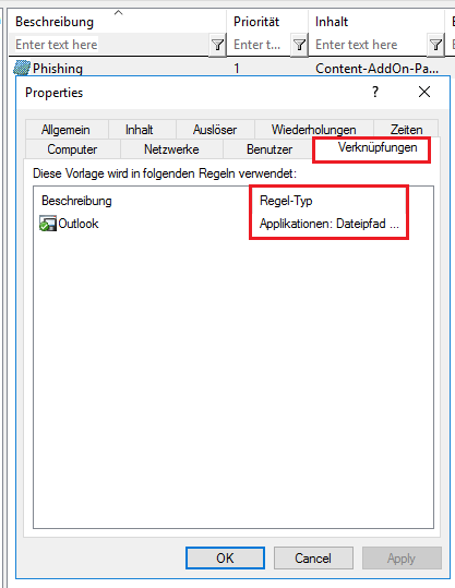 Anwendungsfall 8: Security-Awareness-Kampagne beim Starten von Outlook ...