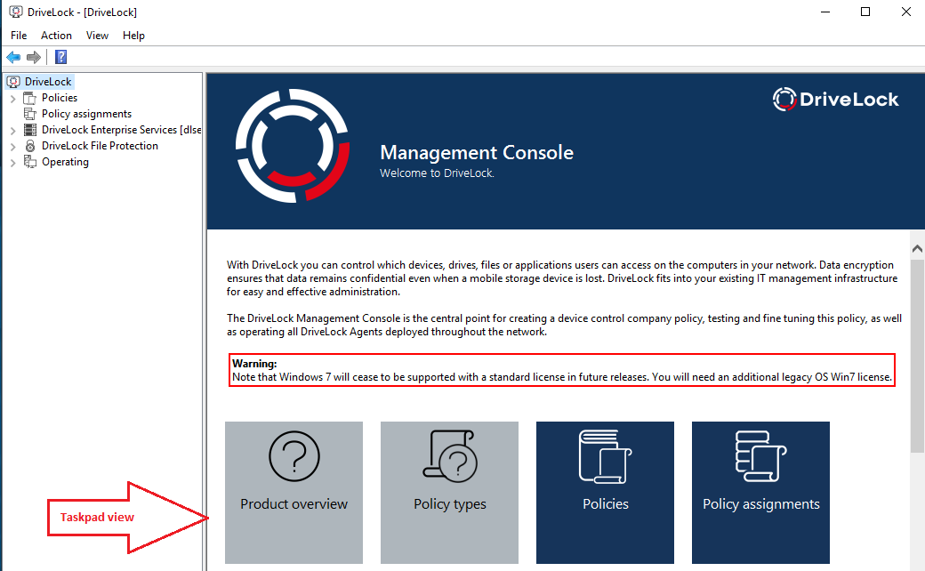 DriveLock Management Console